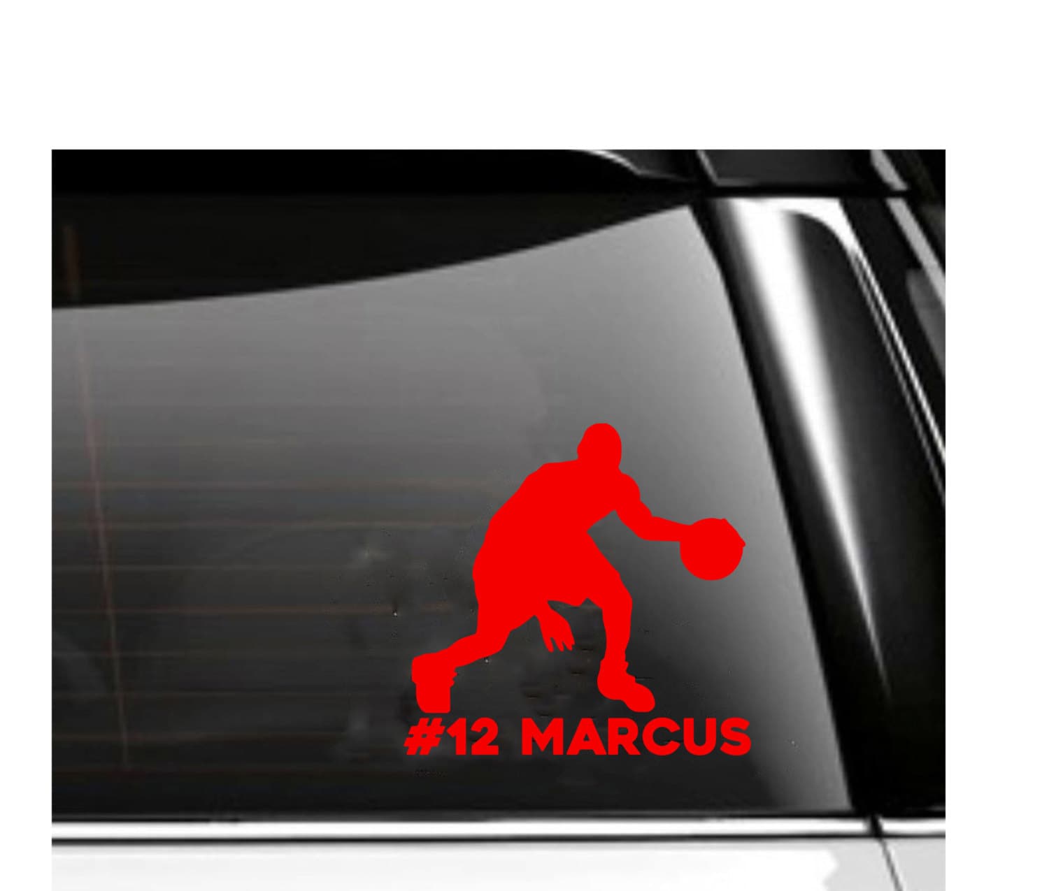 Personalized Basketball Car Decal- Dribble - Etsy