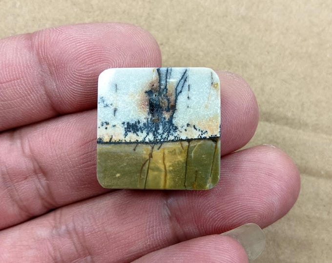 Tree - Scenic Cherry Creek Jasper Pendant Cabochon, Flat Face E4328- - Etsy
