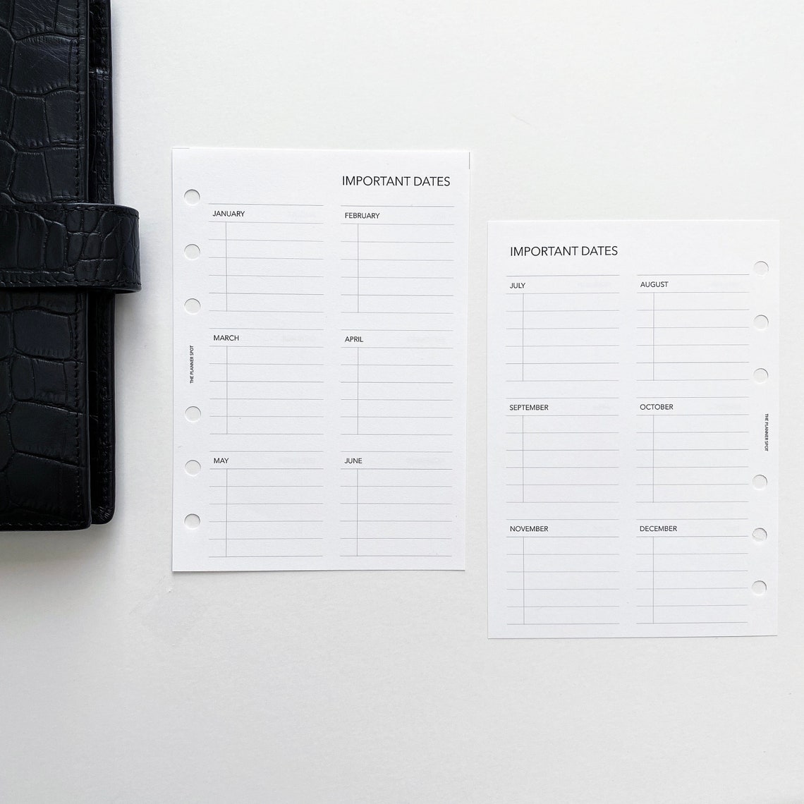 PRINTABLE Important Dates Planner Insert A6 Size - Etsy