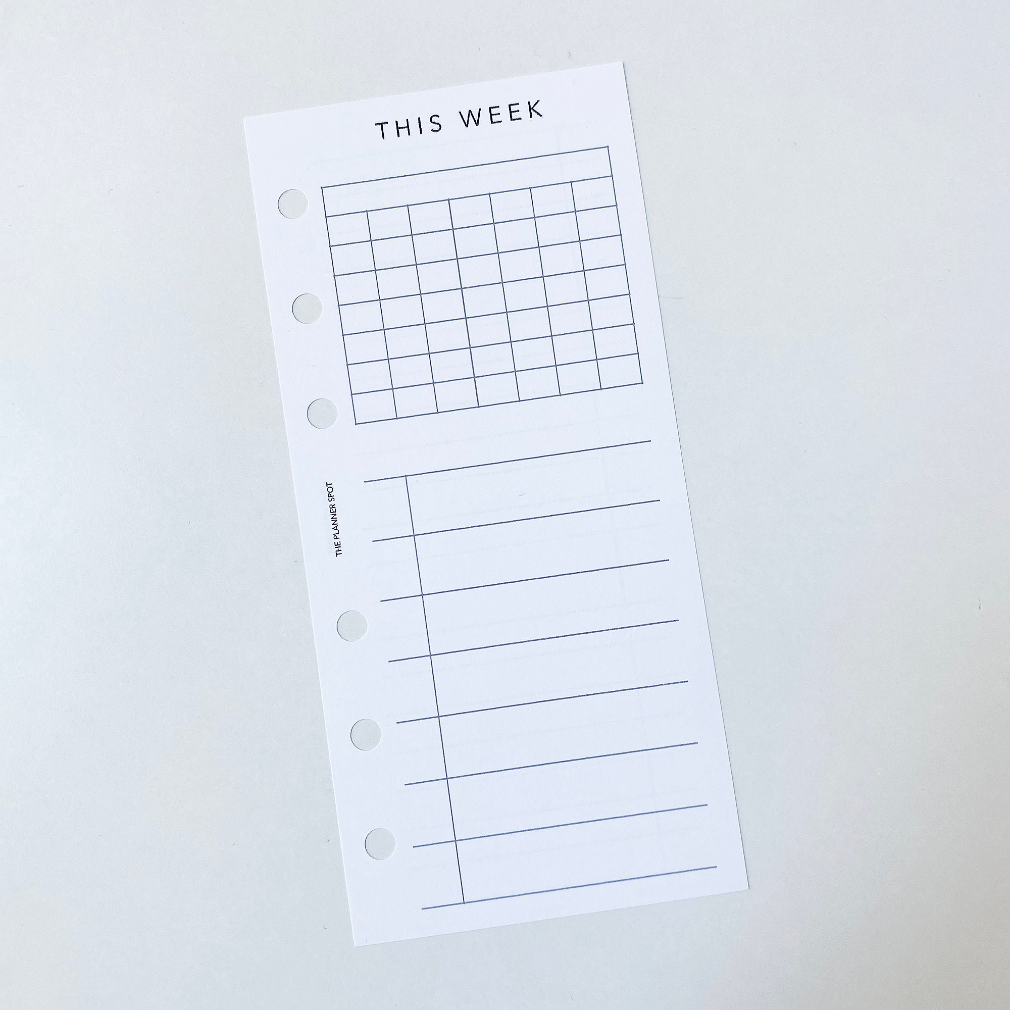 PRINTABLE Half Sheet Sidebar Planner Insert - A6 Size - Etsy
