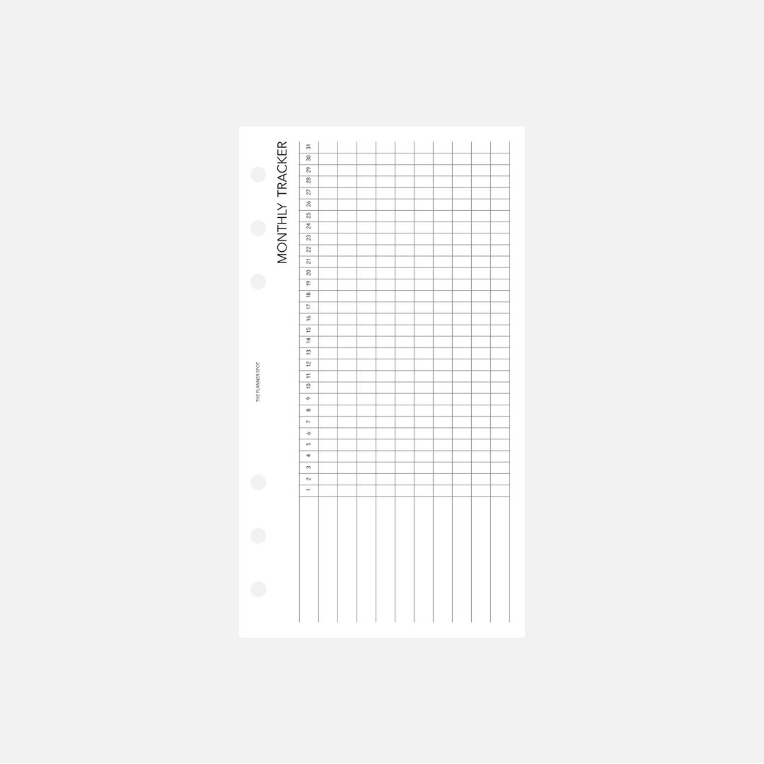 PRINTABLE Month Tracker Planner Insert Personal Size - Etsy