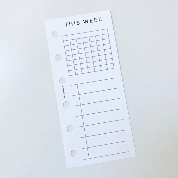 PRINTABLE Half Sheet Sidebar Planner Inserts Pocket Size - Etsy