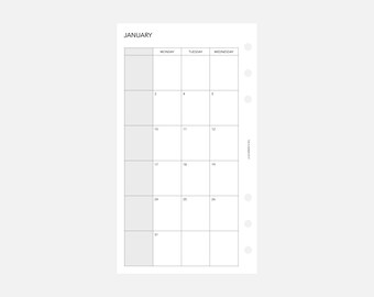 PRINTABLE Important Dates Planner Insert Personal Size | Etsy