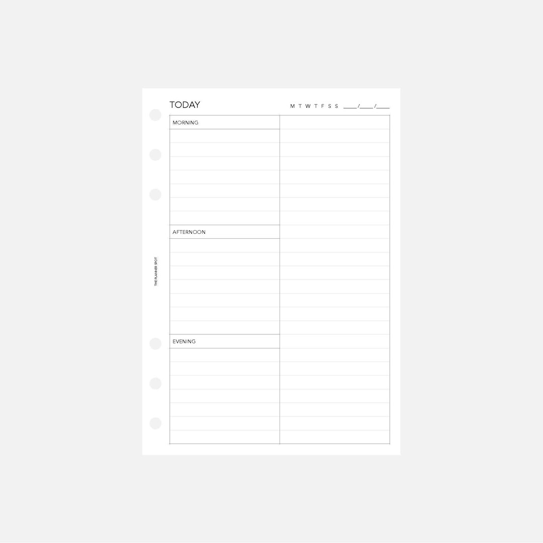 PRINTABLE Undated Daily Planner Insert - Personal Wide Size - Etsy