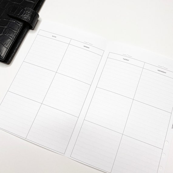 PRINTABLE Weekly Foldout Planner Inserts A5 Size | Etsy