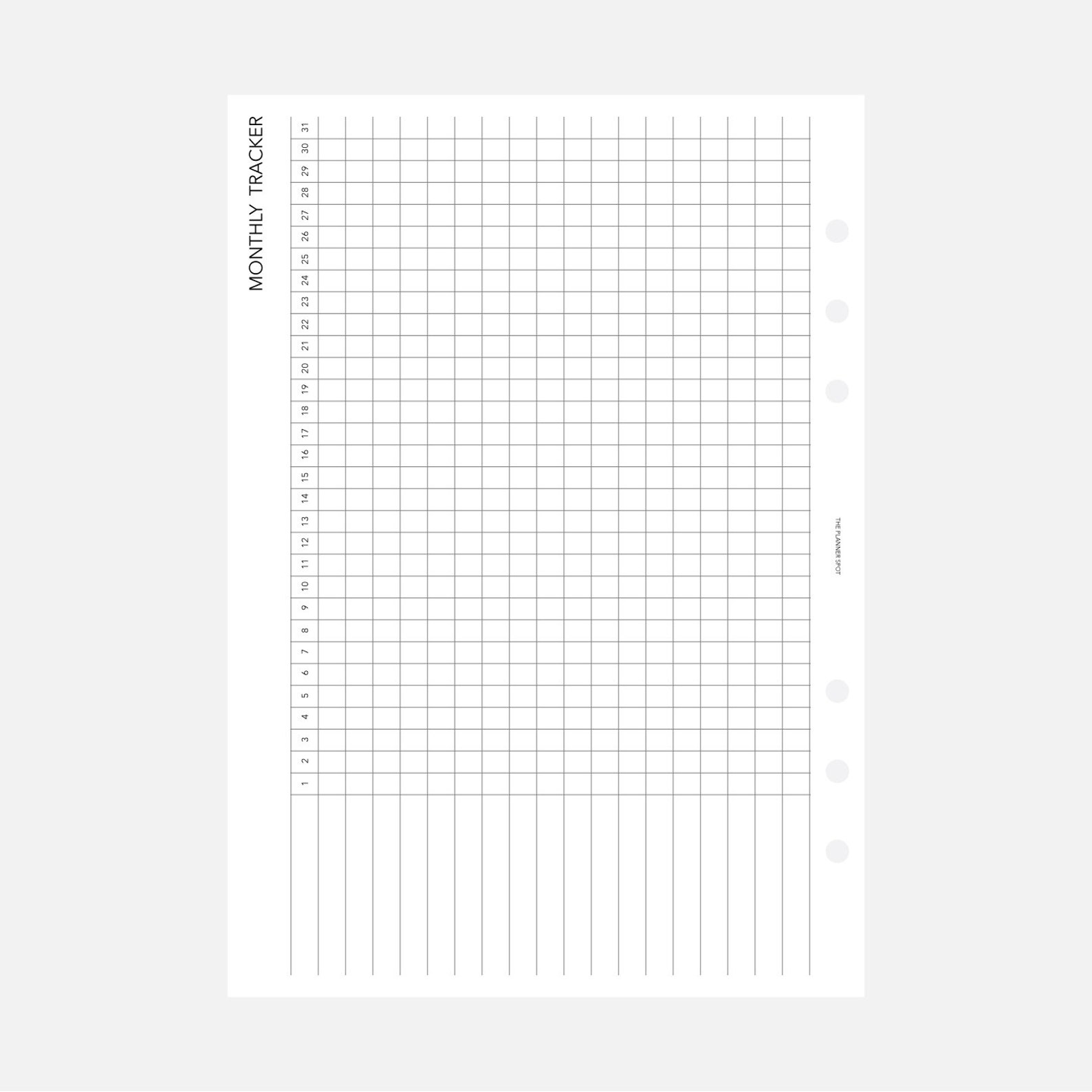 PRINTABLE Month Tracker Planner Insert A5 Size | Etsy