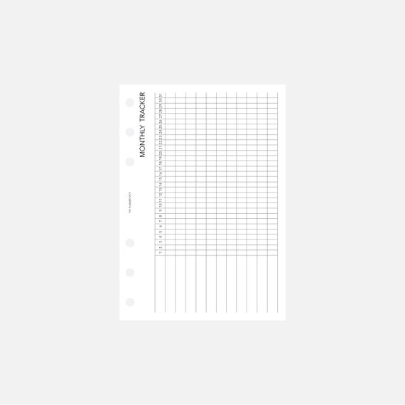 PRINTABLE Month Tracker Planner Insert A6 Size - Etsy