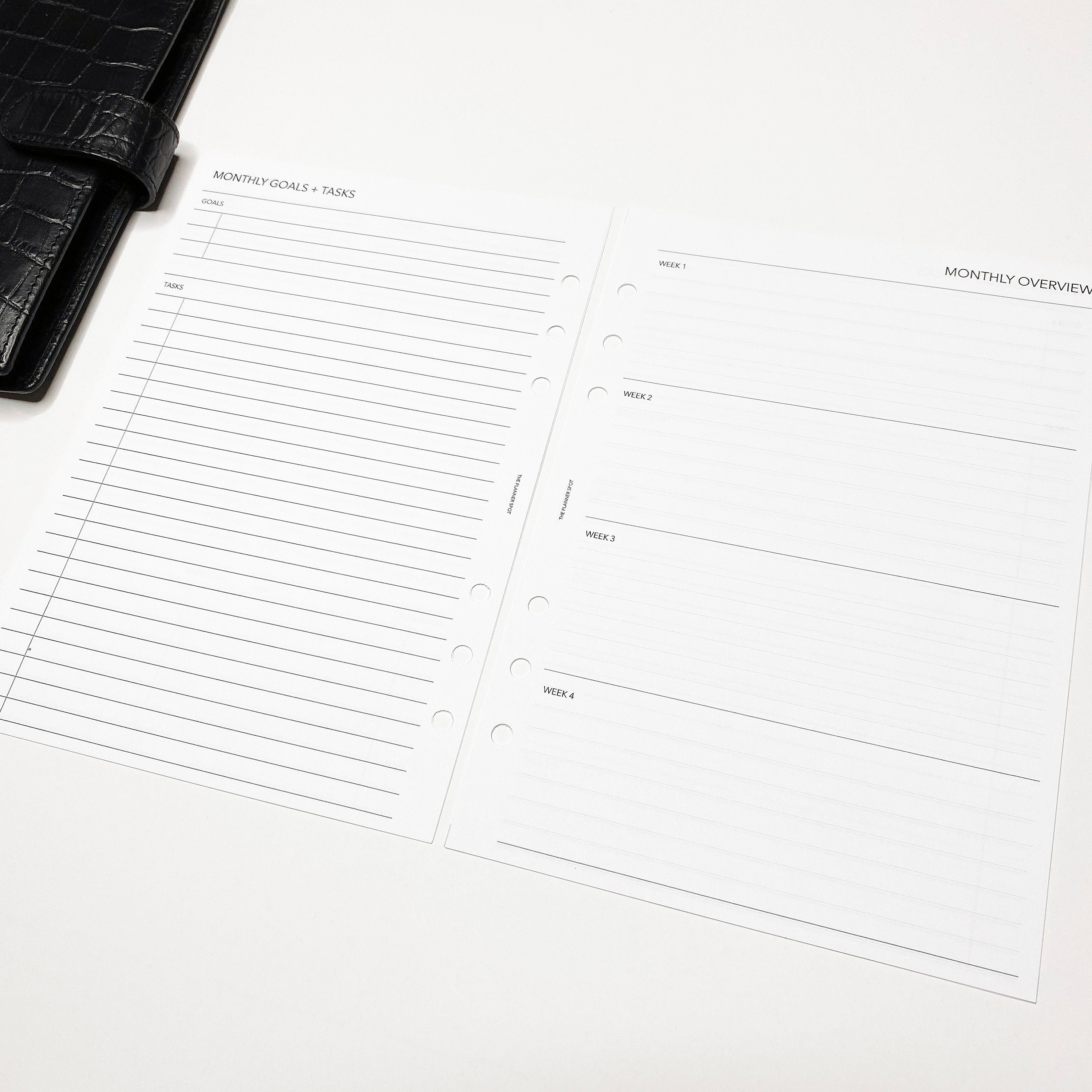 PRINTABLE Goals Planner Inserts A5 Size - Etsy