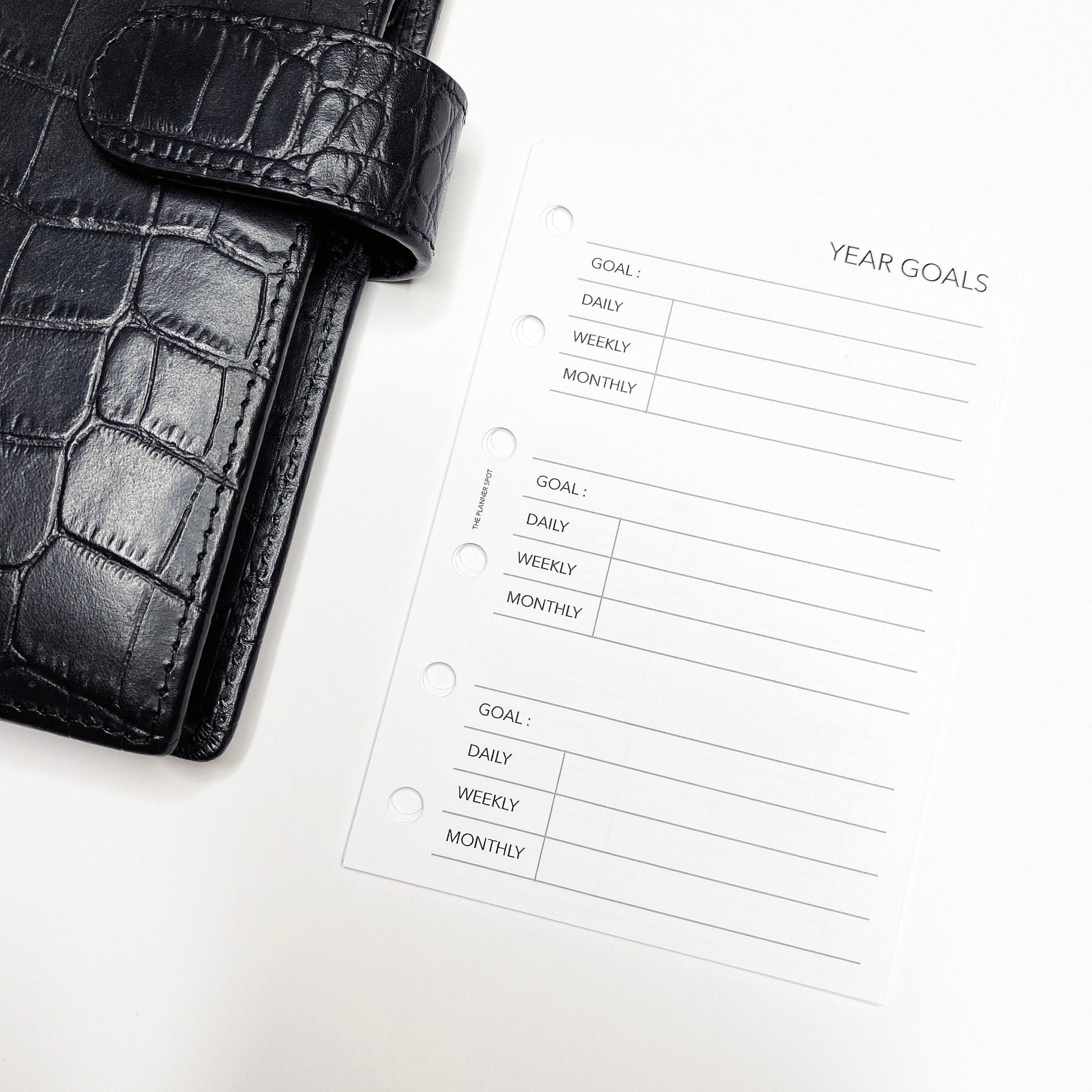 PRINTABLE Goals Planner Inserts Pocket Size - Etsy