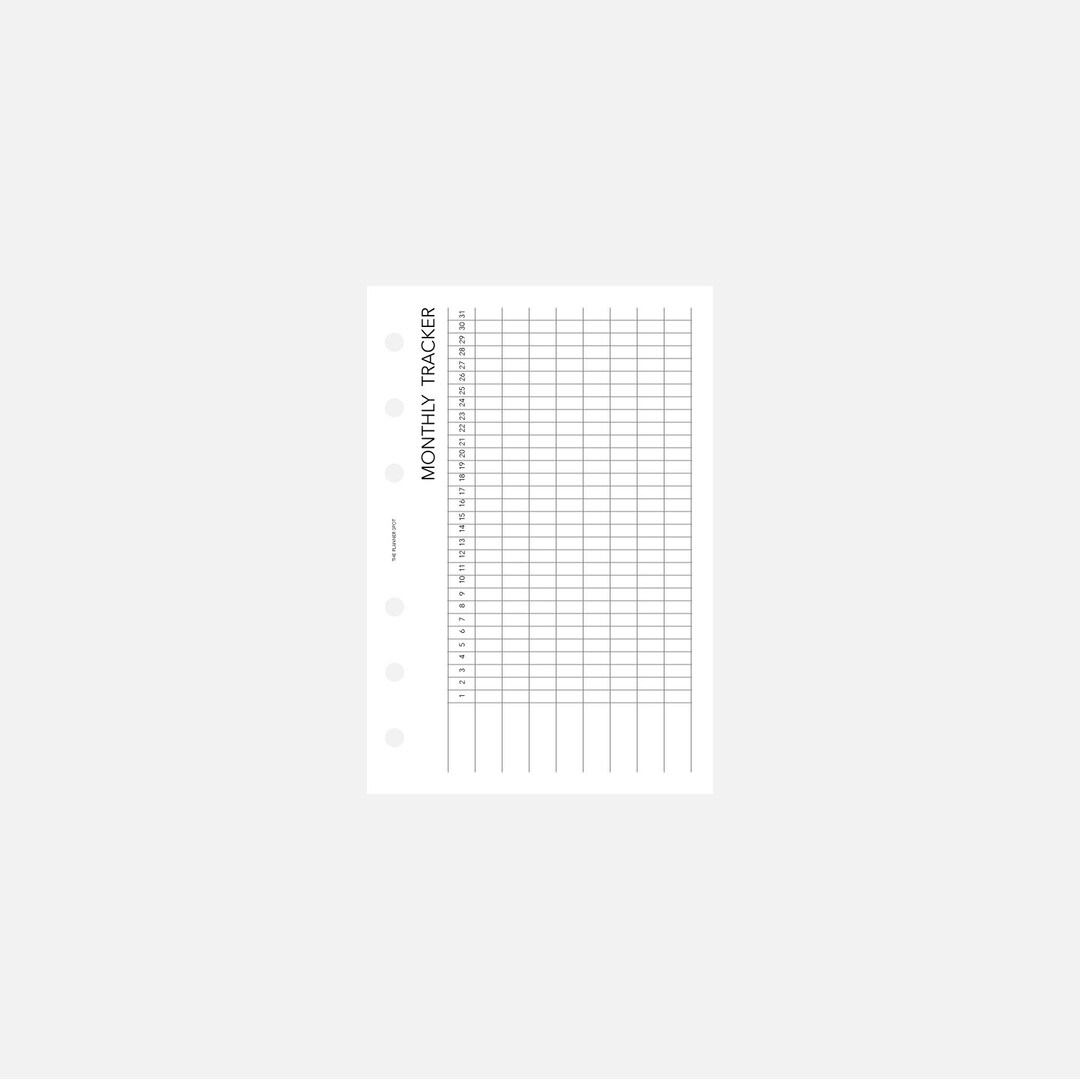 PRINTABLE Month Tracker Planner Inserts - Pocket Size - Etsy