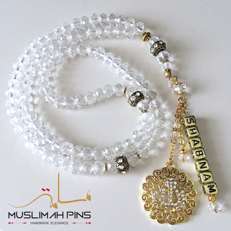 Luxury Crystal Personalised Tasbih/prayer Beads - Etsy UK