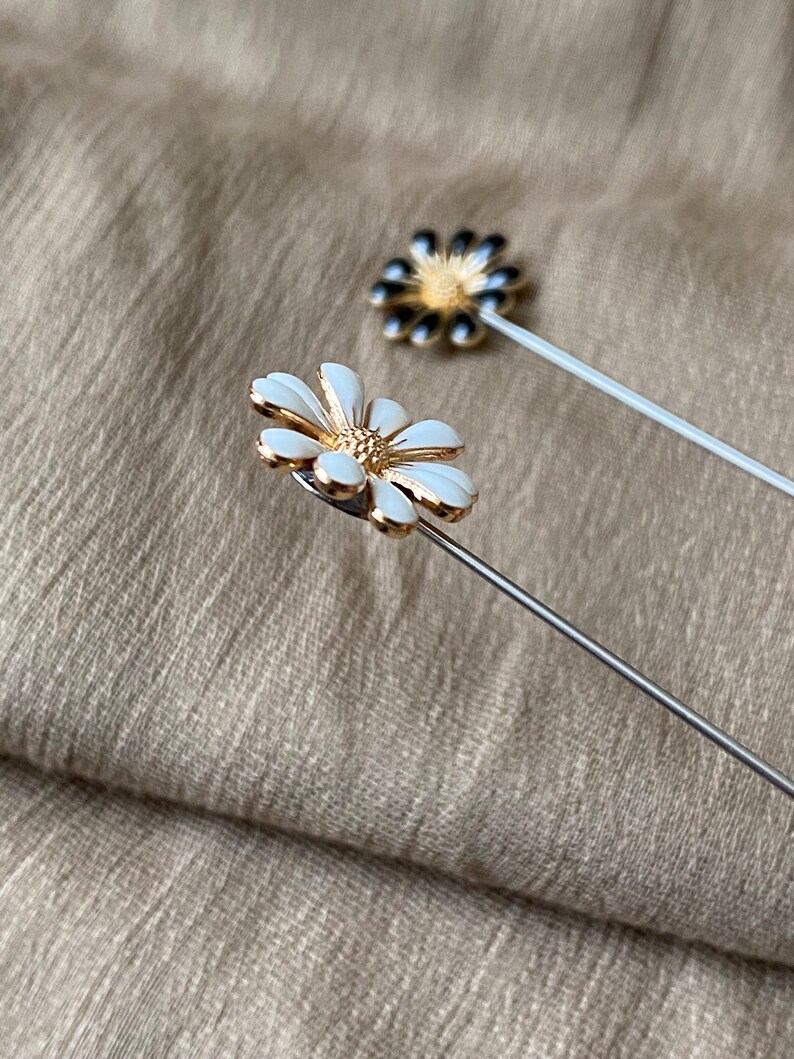 Daisy Enamel Hijab Pins, Hat Pins - Etsy