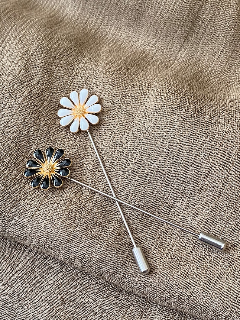 Daisy Enamel Hijab Pins, Hat Pins - Etsy