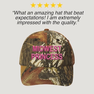 Midwest Princess Camo Embroidered Hat Camouflage Hat Custom ...