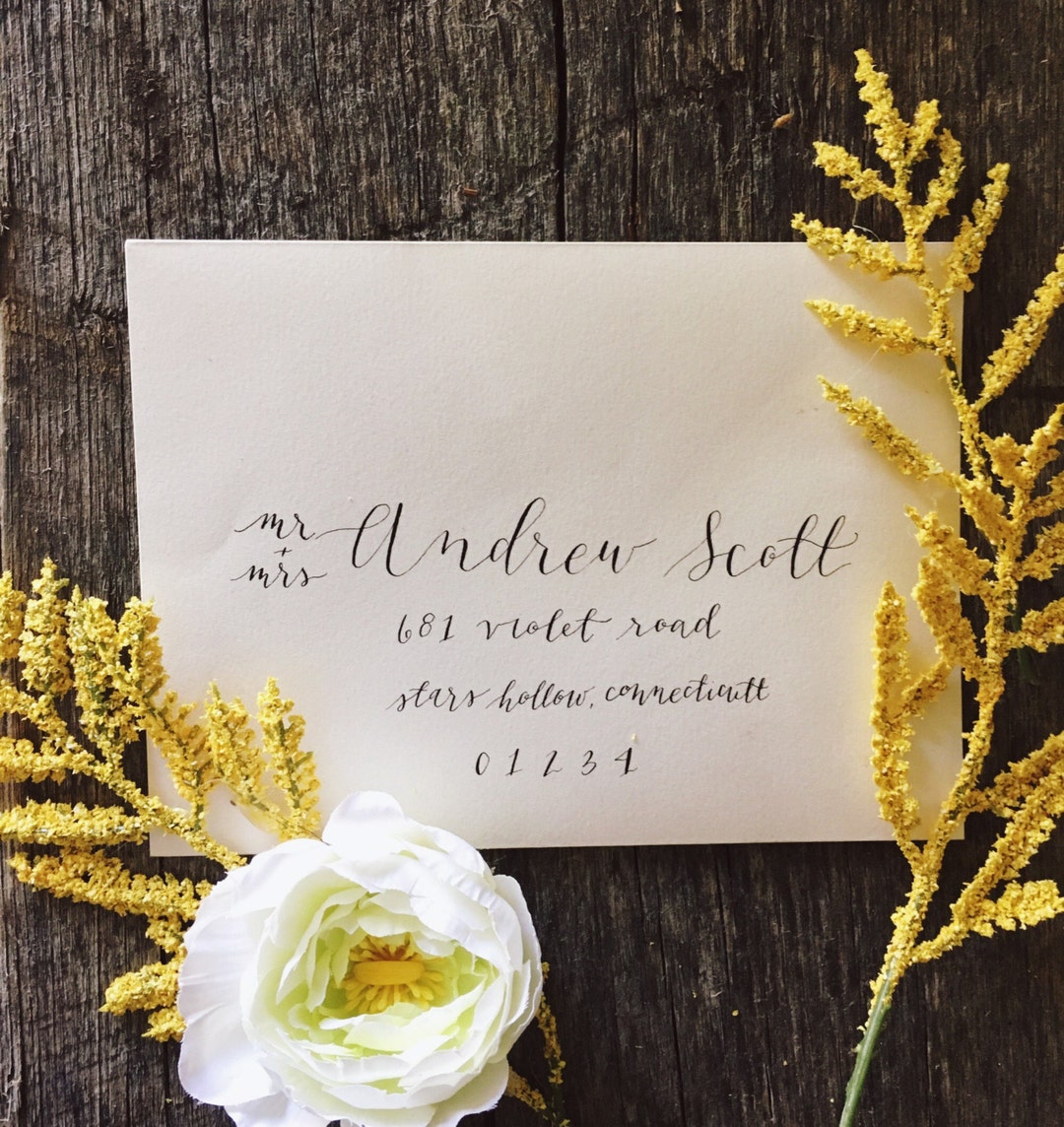 Hand-lettered Wedding Envelopes – Classic Calligraphy, Addressing ...