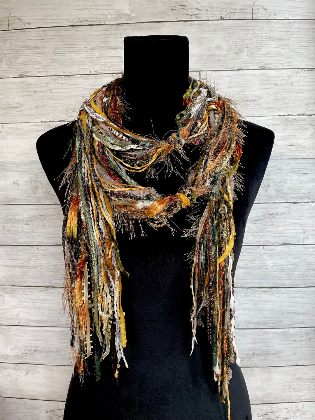 Womens Unique, Versatile, Lightweight Boho Scarf in Shades of Brown ...
