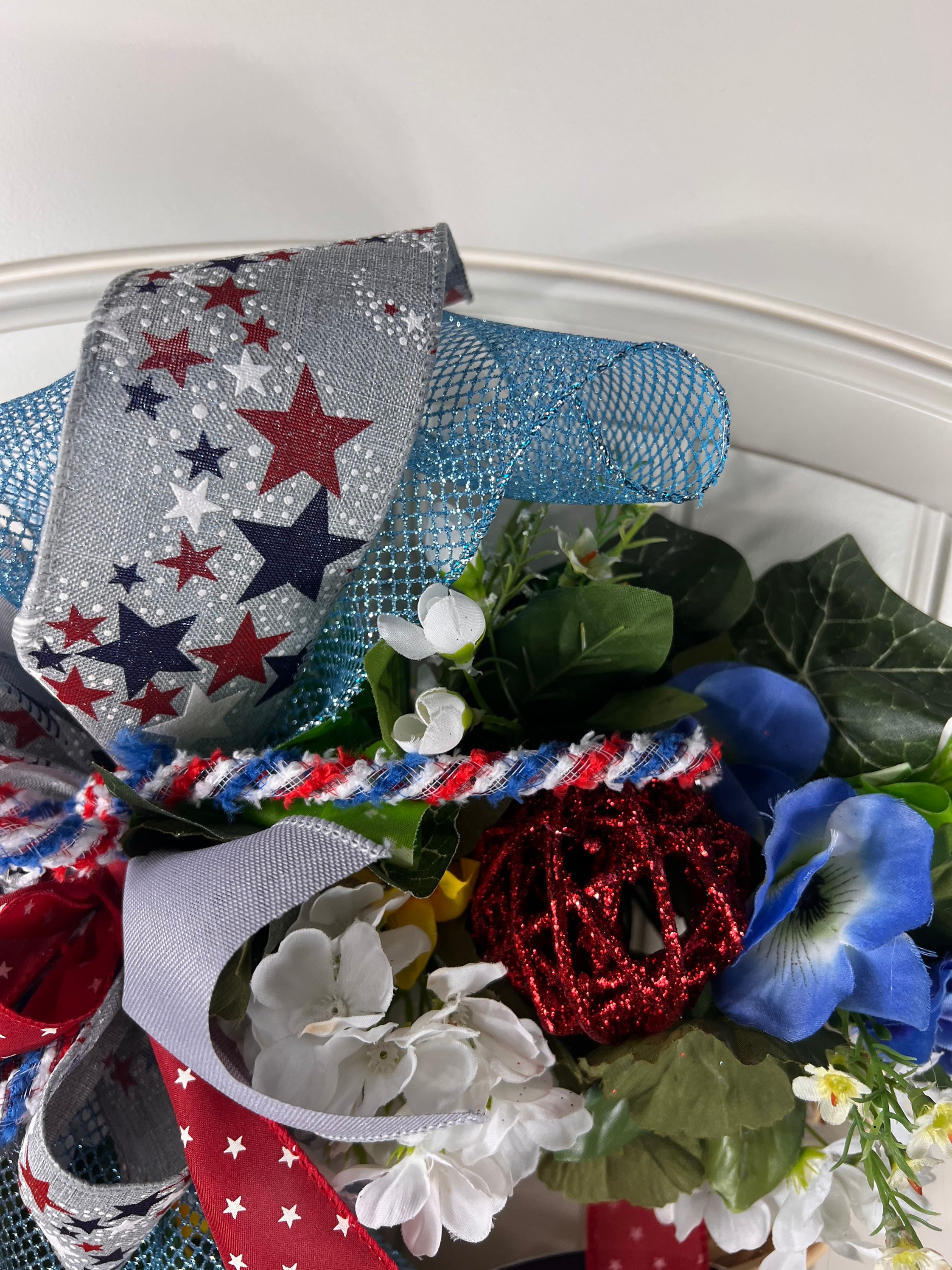 Patriotic Wreath, Red White and Blue, Bald Eagle - Etsy