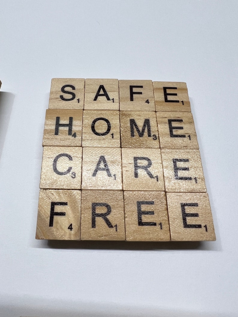 Scrabble Tile Coaster Set: Farmhouse Decor - Etsy