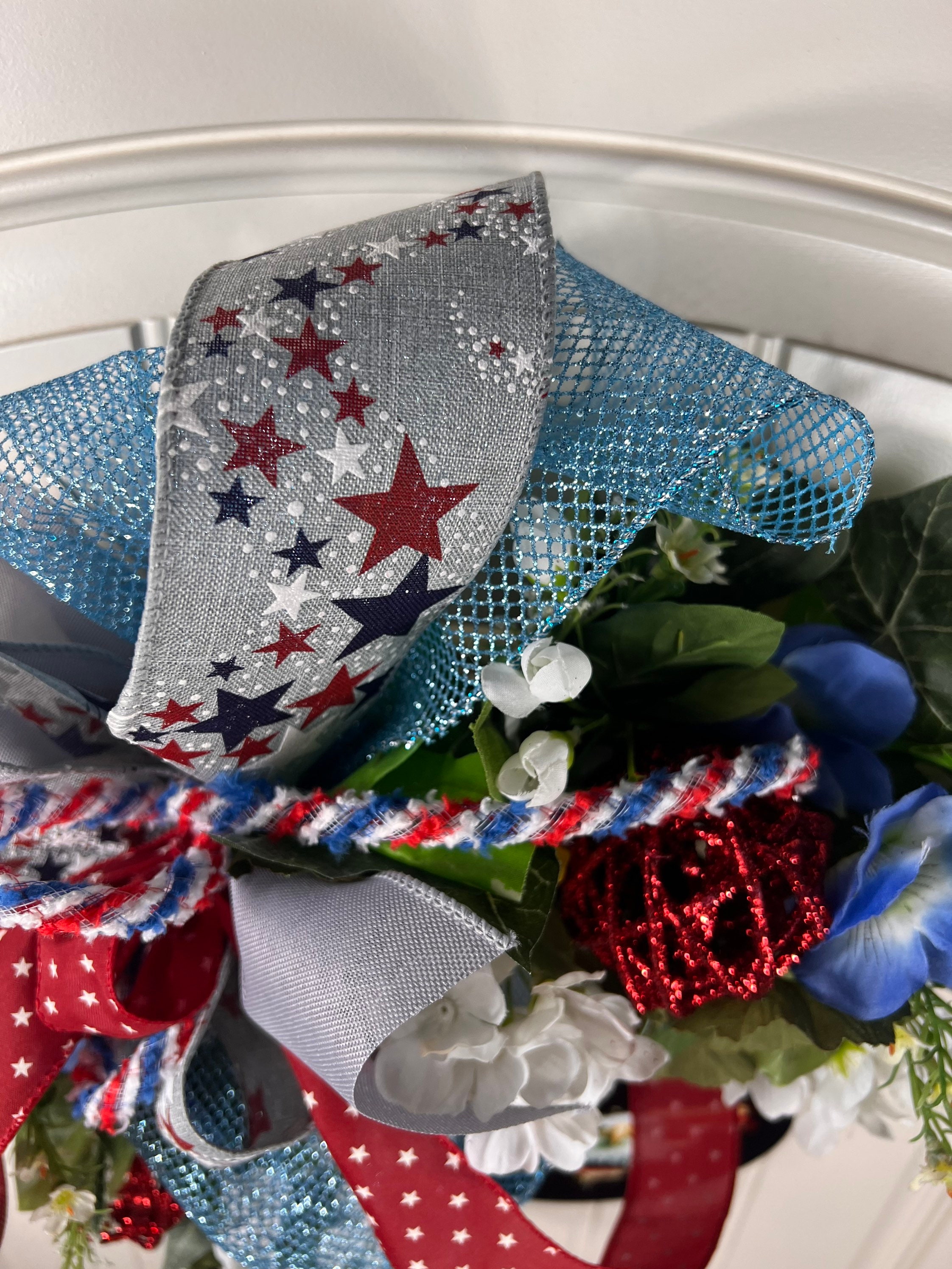 Patriotic Wreath, Red White and Blue, Bald Eagle - Etsy