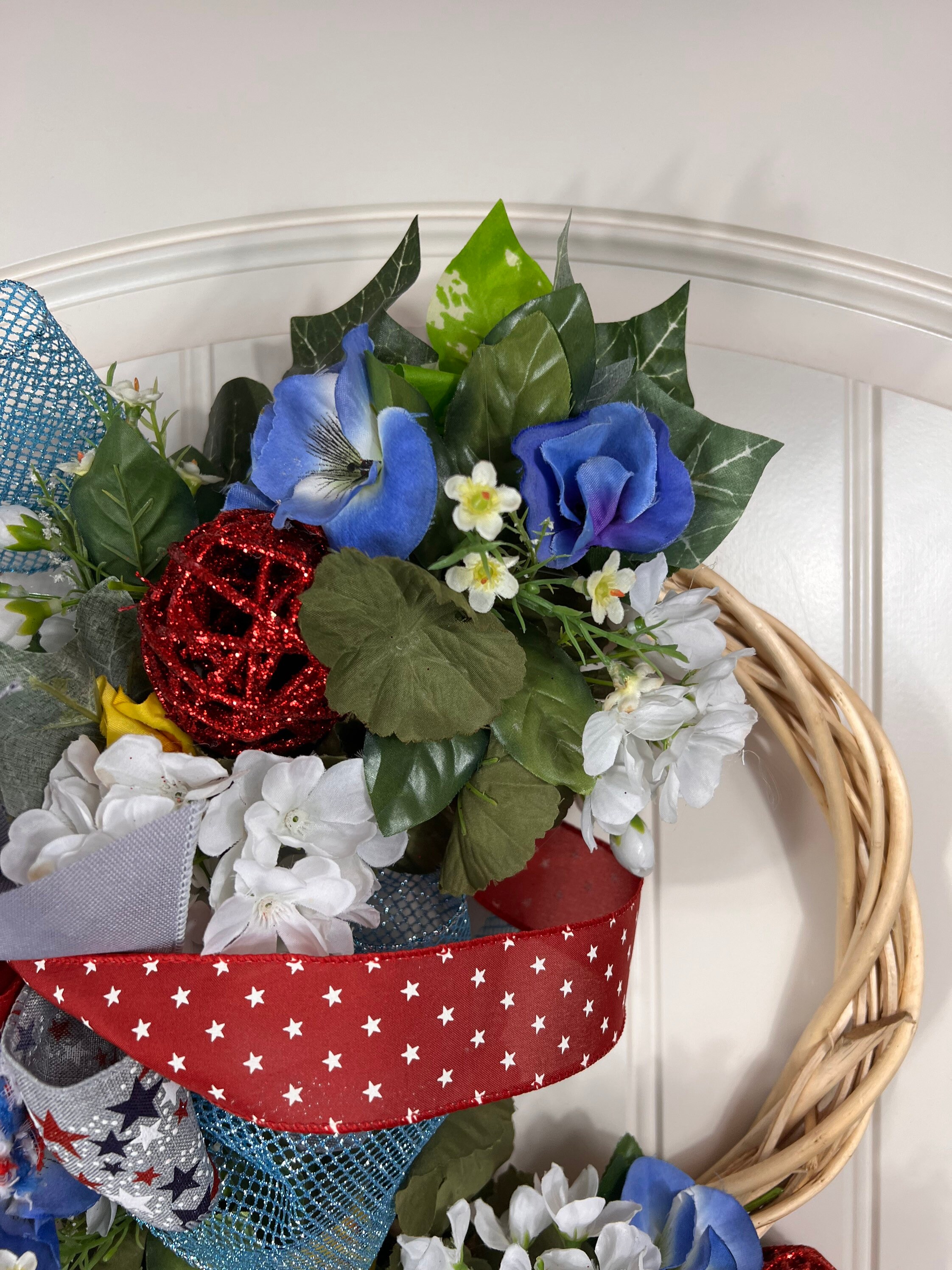 Patriotic Wreath, Red White and Blue, Bald Eagle - Etsy