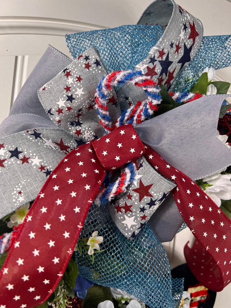 Patriotic Wreath, Red White and Blue, Bald Eagle - Etsy