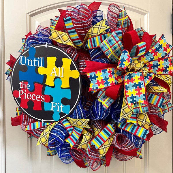 Autism Wreath - Etsy