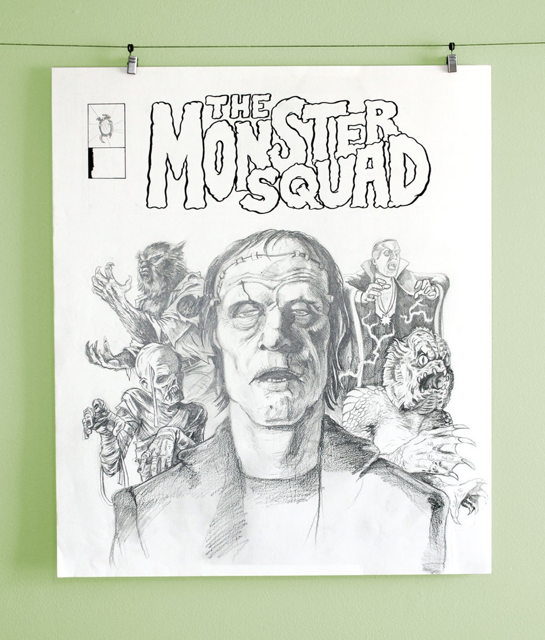 Monster Squad, Famous Monster, Original Graphite, Ink, Frankenstein ...