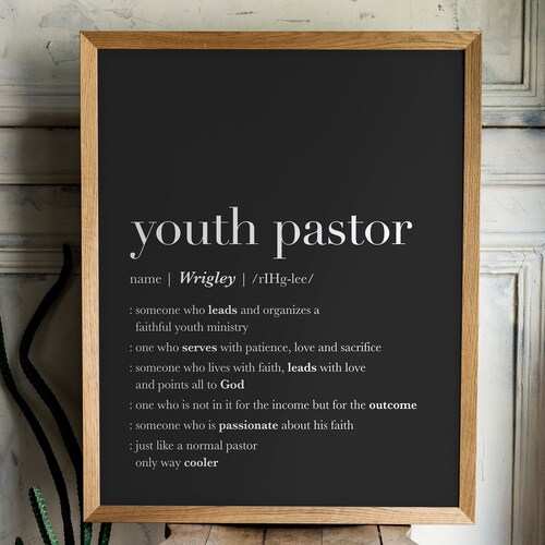 Personalized Youth Pastor Sign Custom Pastor Gifts for Men - Etsy