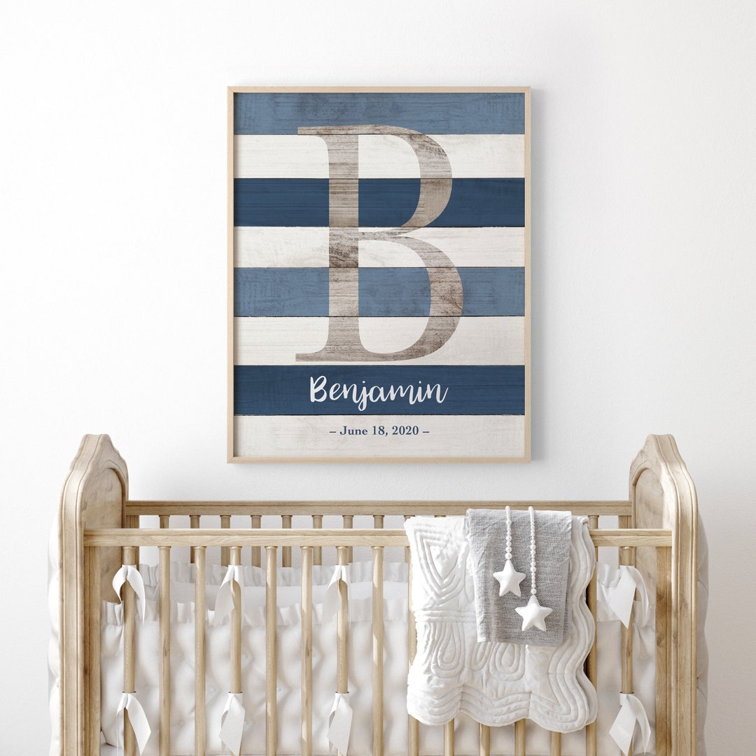 Custom Nursery Name Sign Print, Scandi Kids Prints, Personalized ...