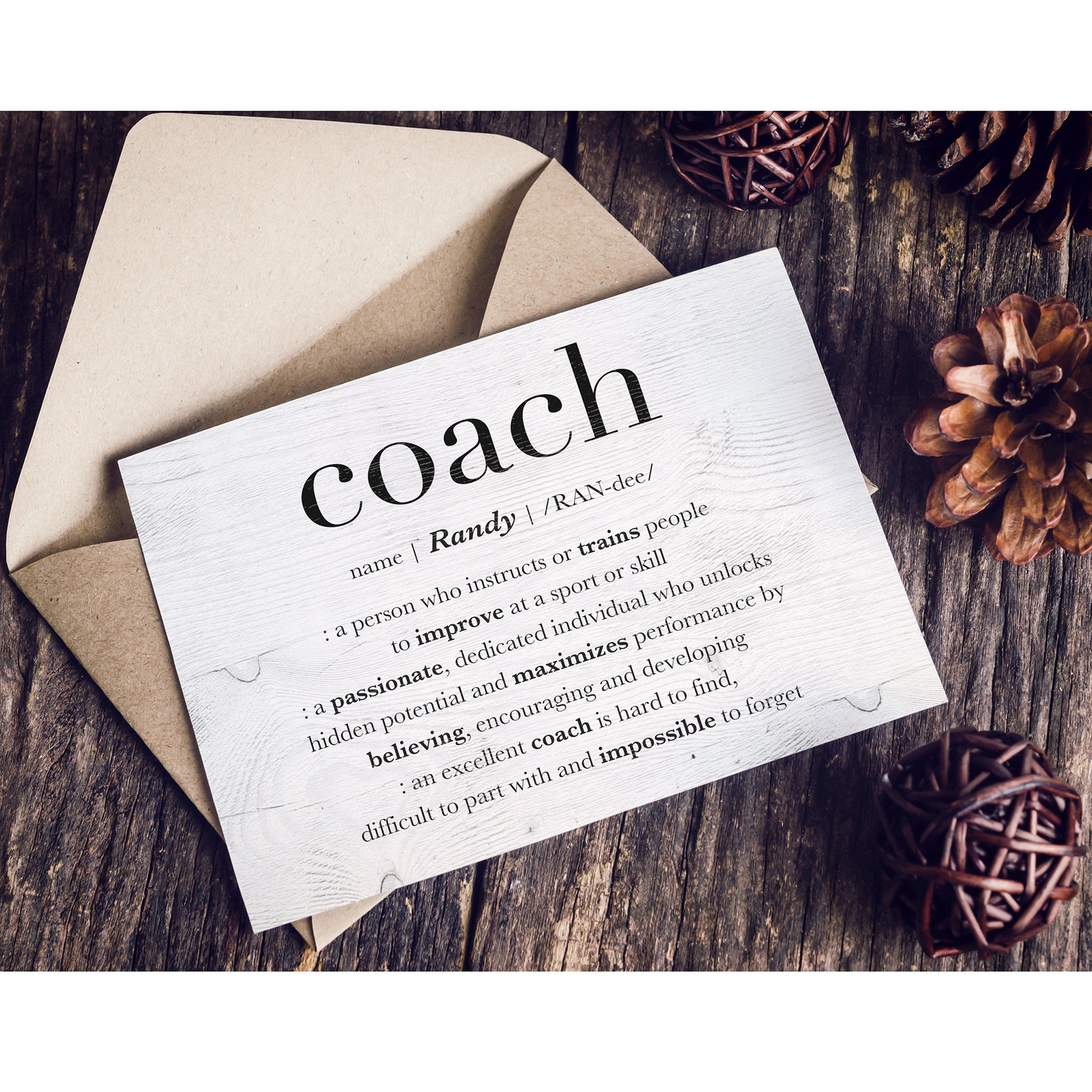 Personalized Basketball Coach Card Custom Mentor Thank You - Etsy
