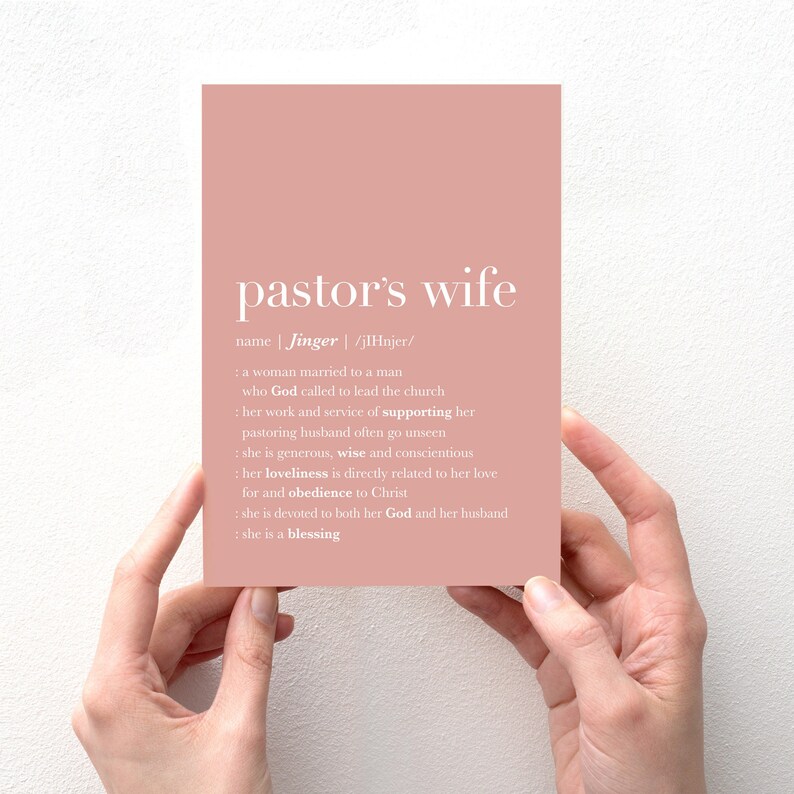 Pastors Wife Appreciation Card Personalized Pastors Wife Etsy