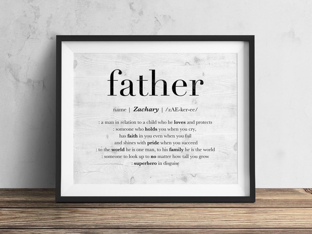 Personalized Fathers Day Printable, Custom Name Sign, Gift for Dad, New ...