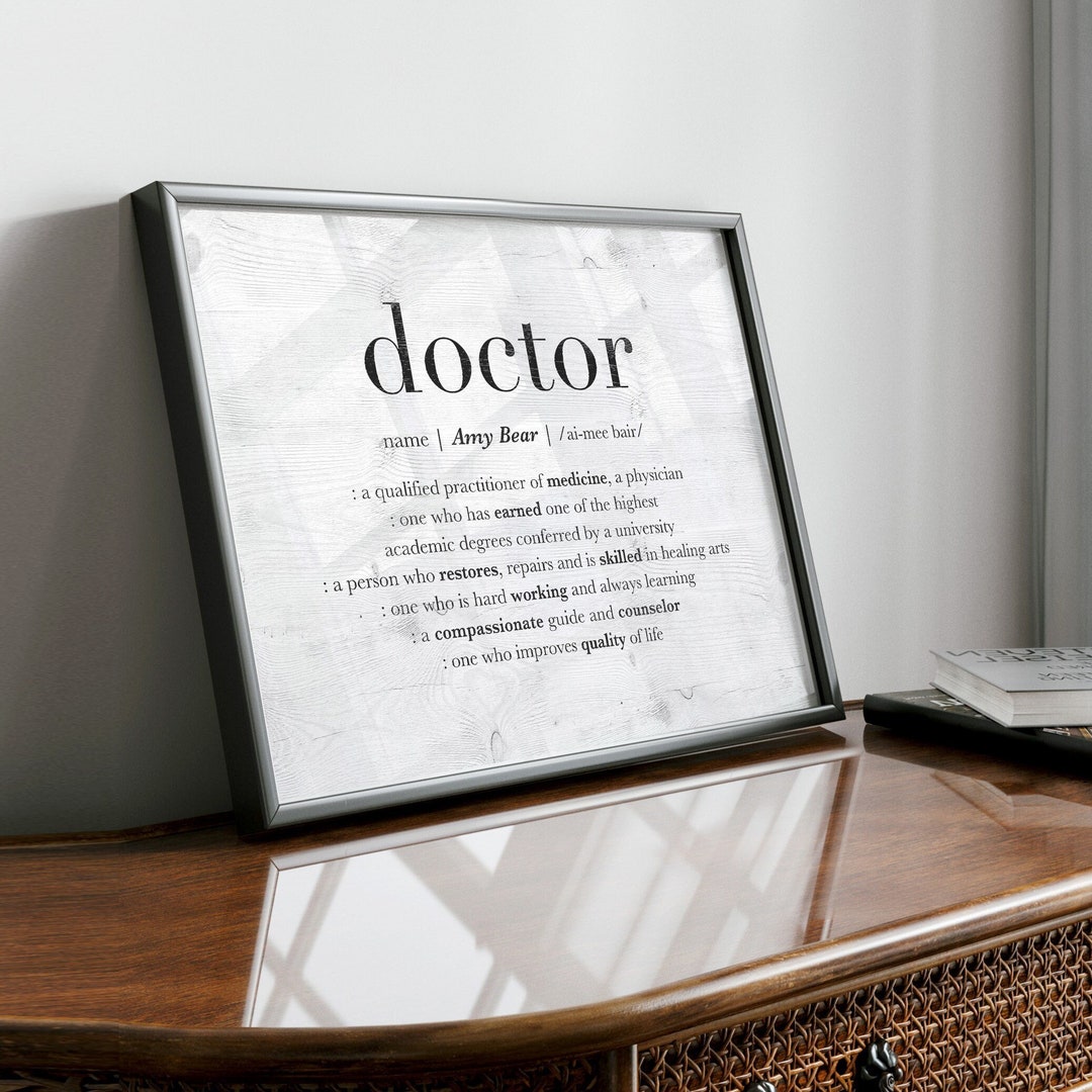 Personalized Gift for Doctor, PRINTABLE Doctor Art, Medical School ...