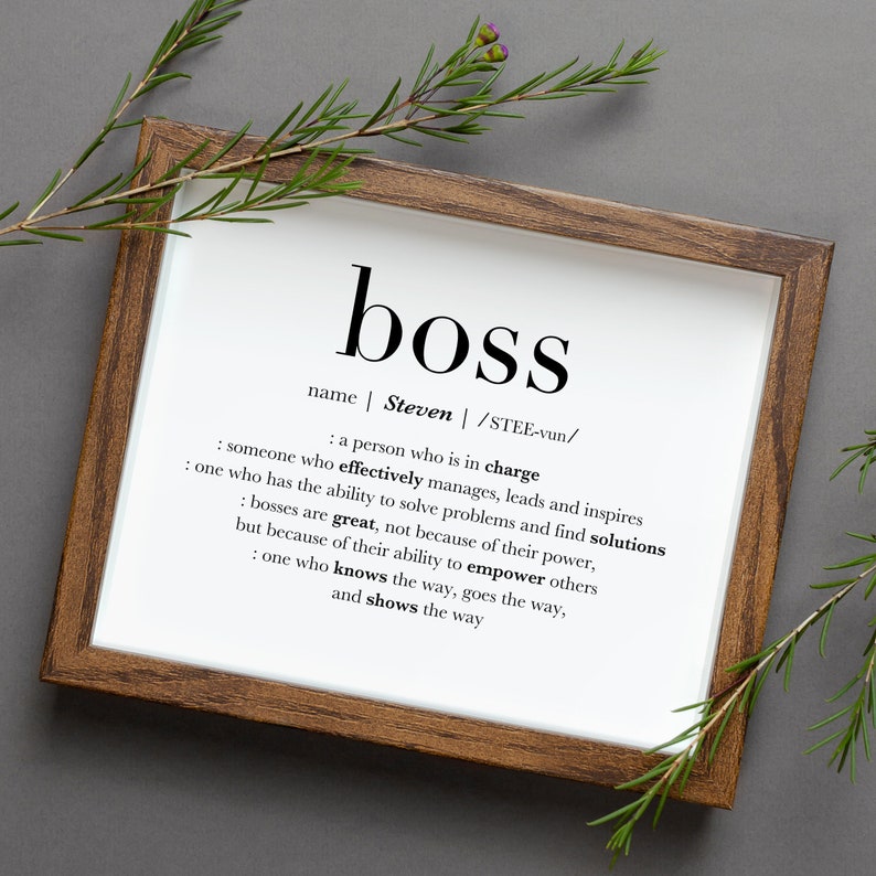 Custom Boss Gift PRINTABLE Bosses Day Gifts for Men Boss - Etsy