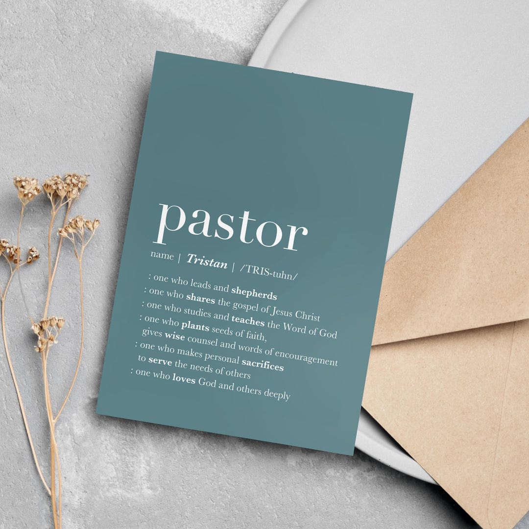 Pastor Thank You Card, PRINTABLE Pastors Appreciation Gift, Print at ...