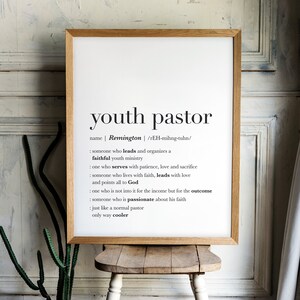 Personalized Youth Pastor Sign Custom Pastor Gifts for Men - Etsy