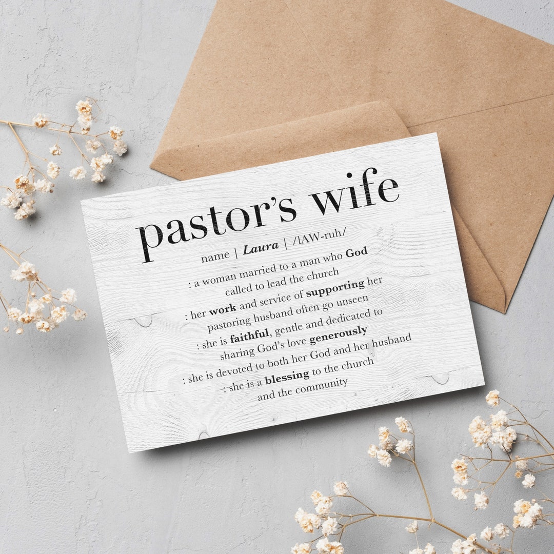 Custom Pastors Wife Appreciation T Pastors Wife Thank You Card