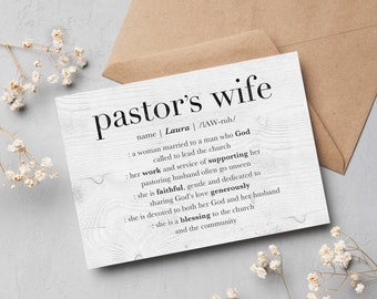 Pastor's Wife First Lady Personalized Appreciation Name Poem Gift Thank ...
