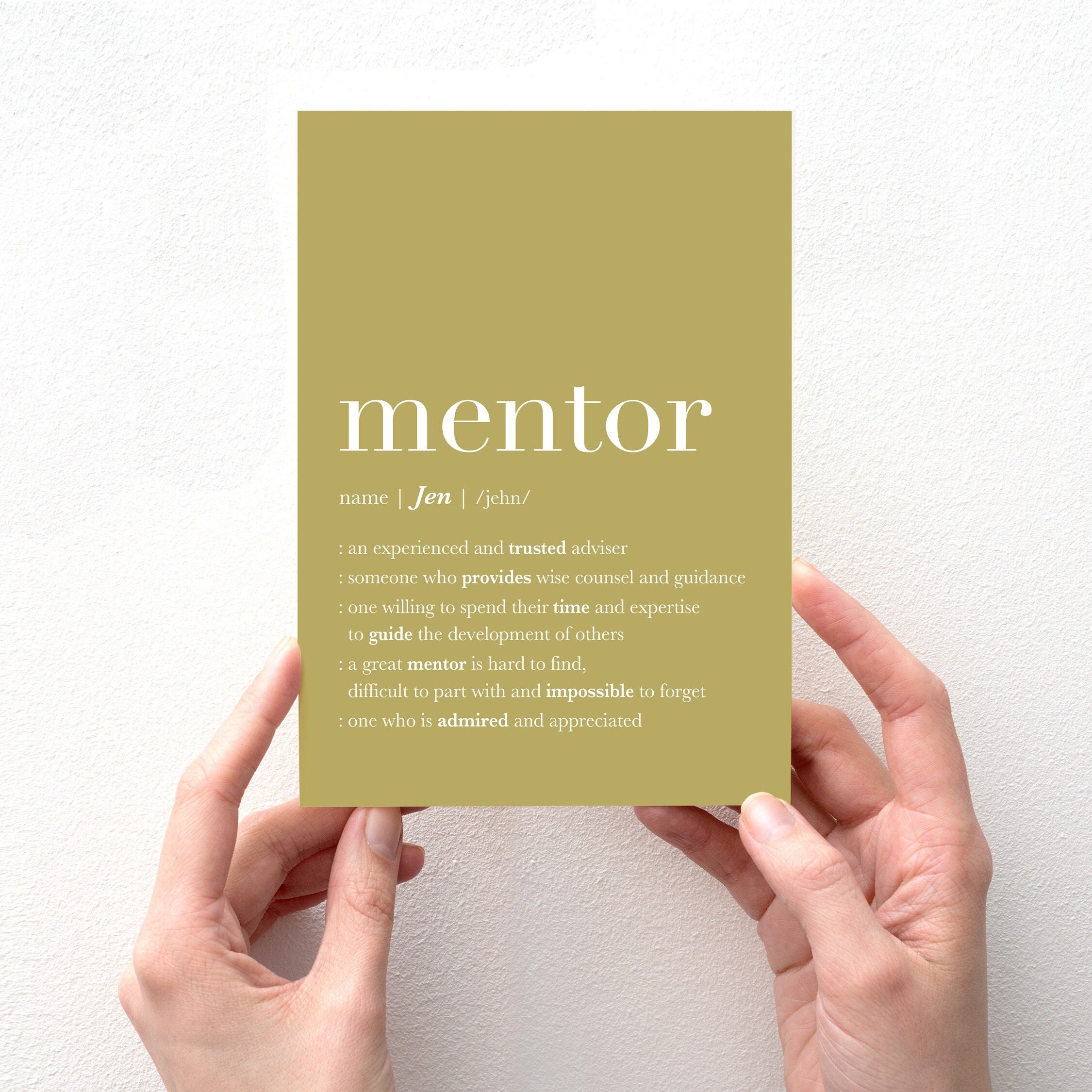 Custom Mentor Thank You Card PRINTABLE Mentor Gift for - Etsy