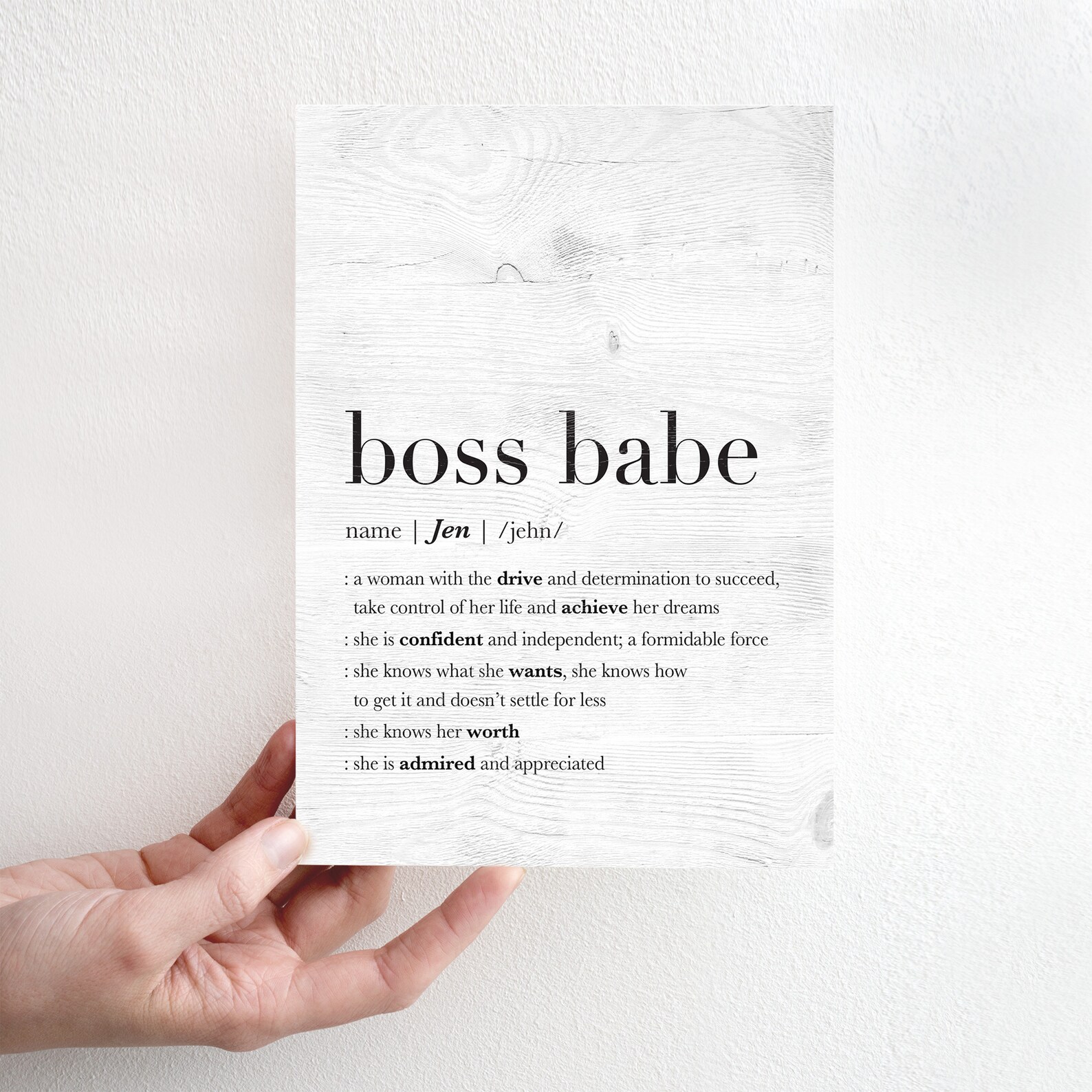 Personalized Boss Lady Card PRINTABLE Girl Boss Babe Card - Etsy