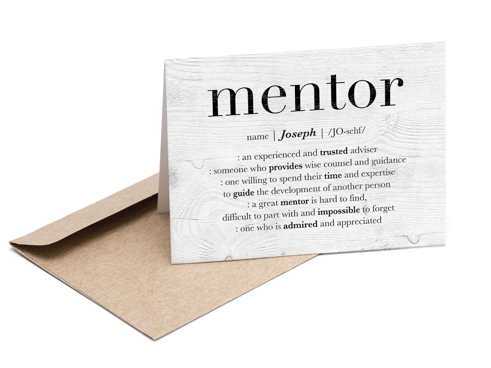 Personalized Mentor Card Gift for Boss Custom Mentor Thank | Etsy