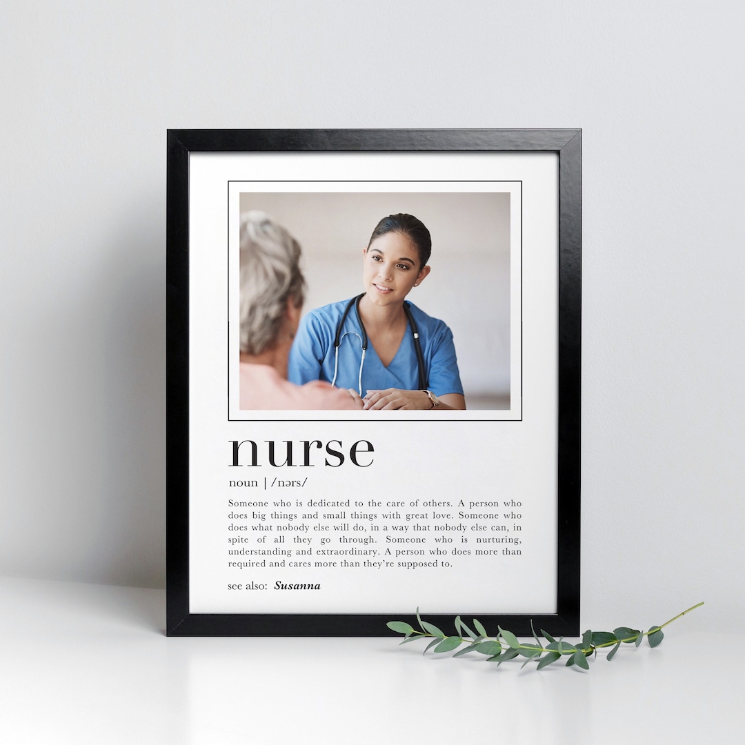 FRAMED Nurse Wall Art, Custom Nurse Retirement Gift, Nurses Week Gifts ...