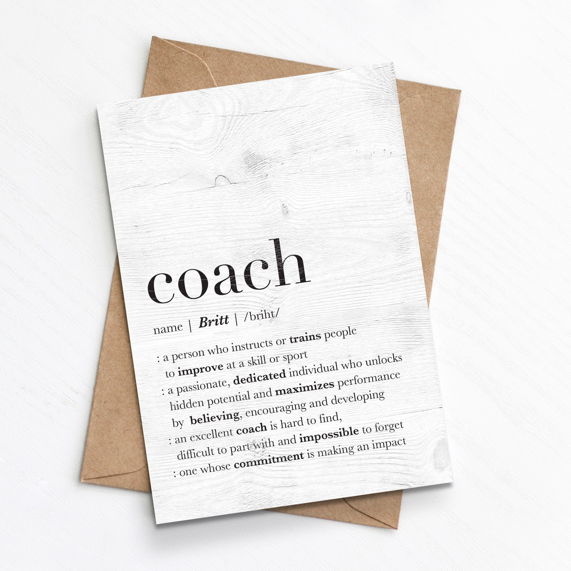 Personalized Basketball Coach Card Custom Mentor Thank You - Etsy Canada