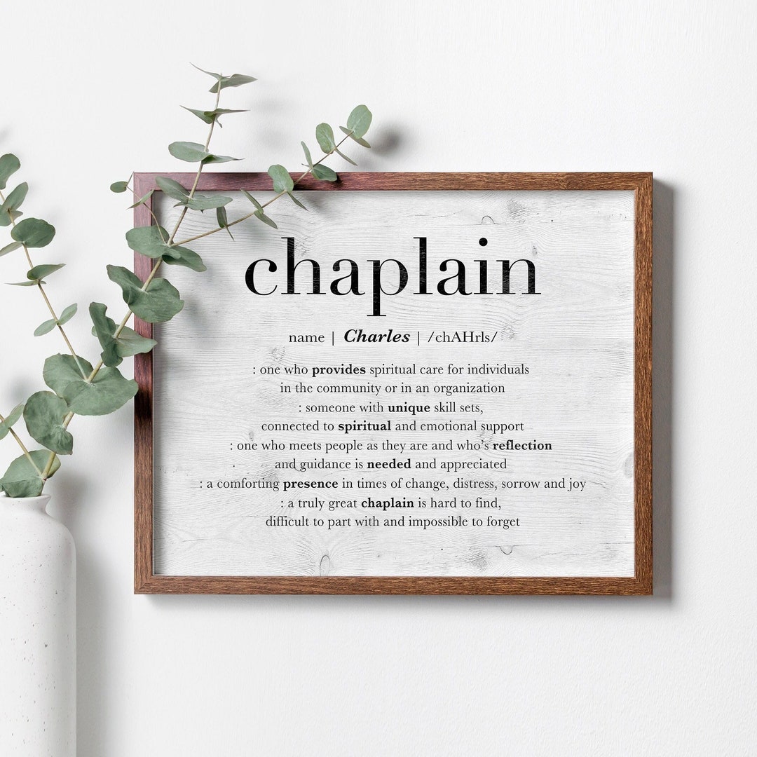 Chaplain Gift Ideas Personalized Chaplain Definition Print - Etsy