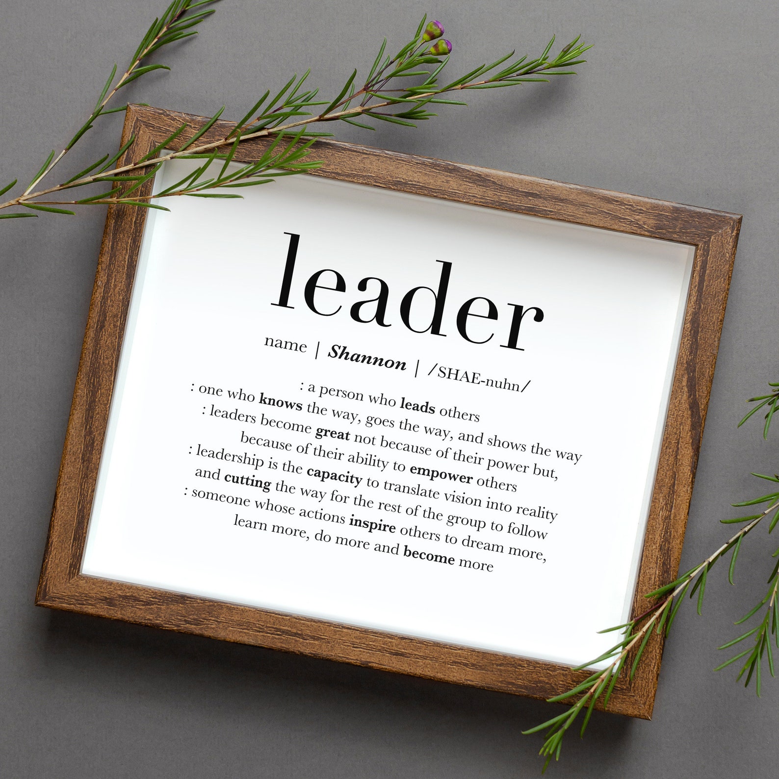 Personalized Leader Gift Thank You Gifts for Boss DIGITAL - Etsy