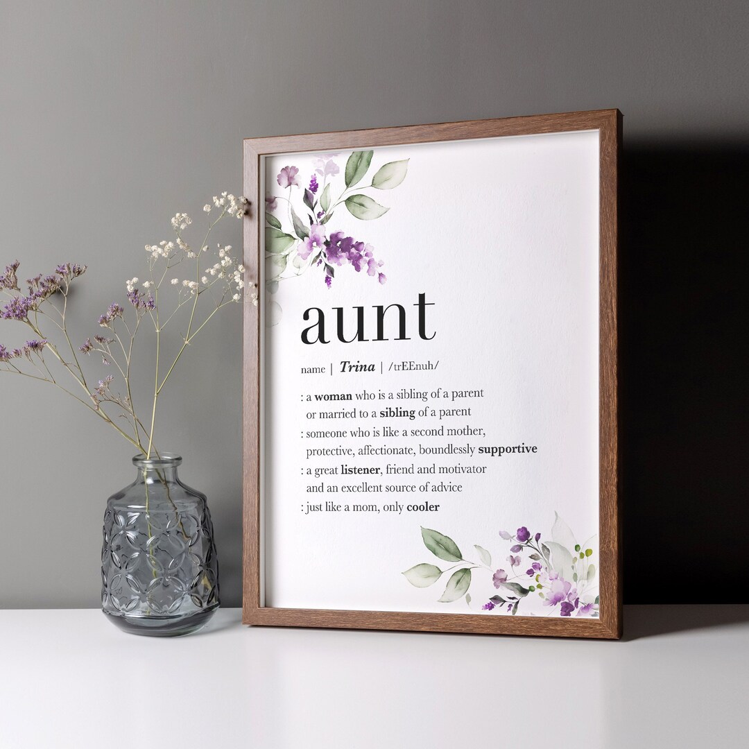 Personalized Aunt Gift, Aunt Birthday Gift, Gifts for Aunt From Niece ...