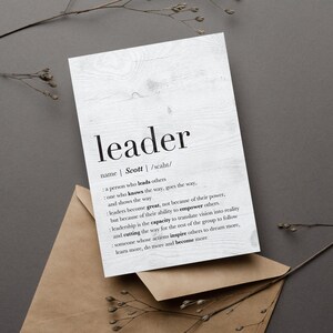 Personalized Leader Card Custom Leadership Gifts for Women - Etsy