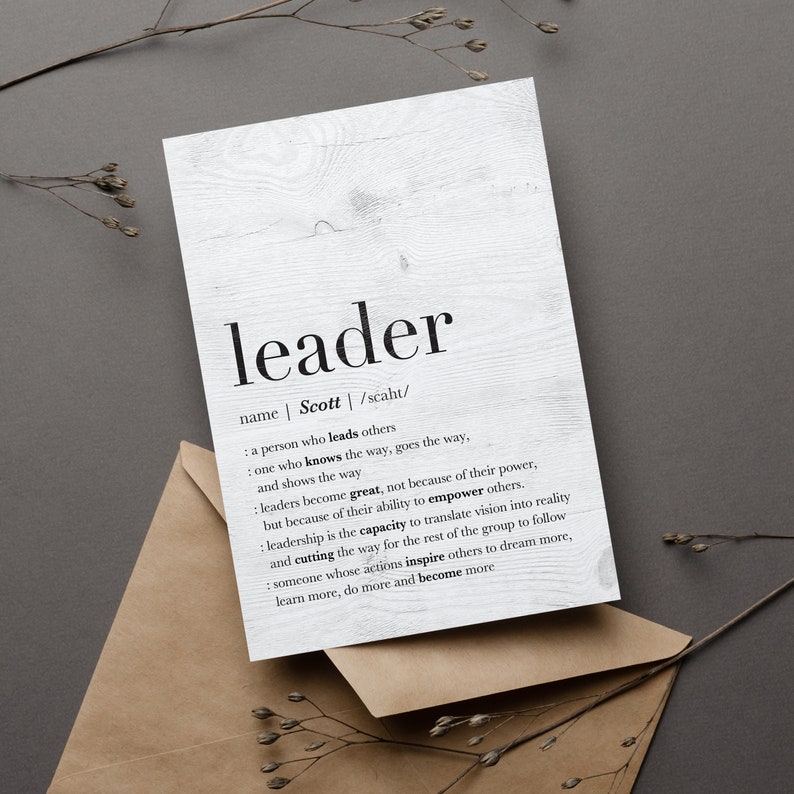 Personalized Leader Card Custom Leadership Gifts for Women - Etsy