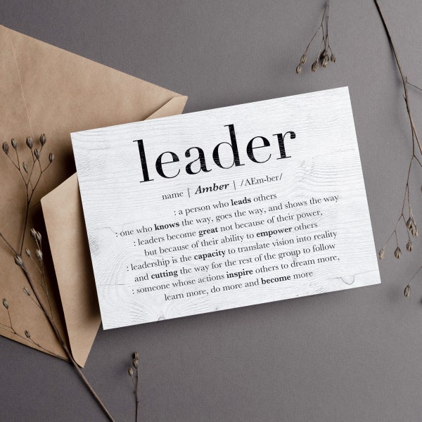 Thank You Leader Card - Etsy