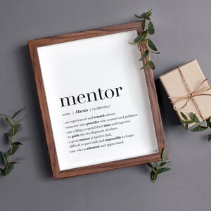 PRINTABLE Mentor Gift, Leadership Gifts for Men, Thank You Mentor Gift ...